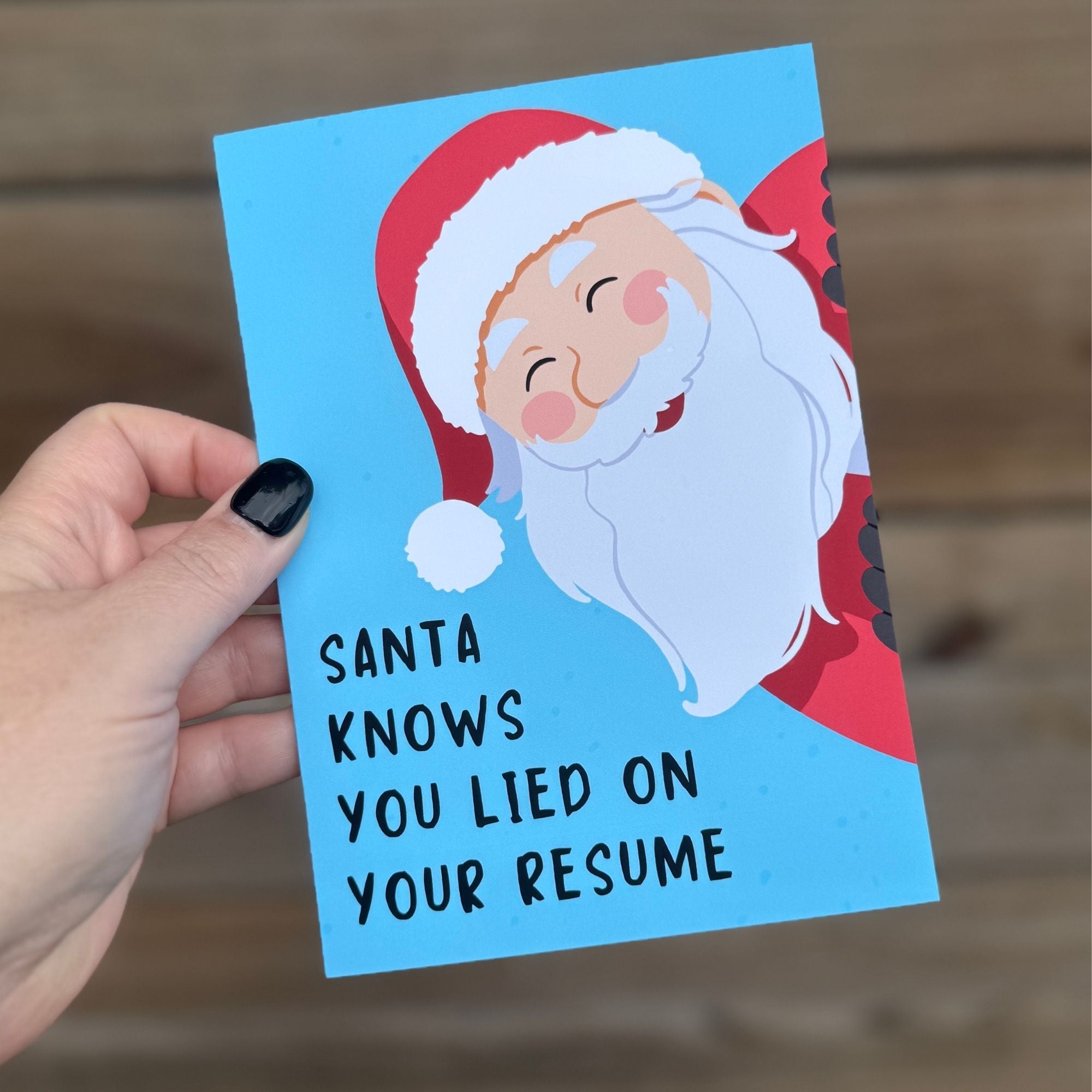 Santa Knows You Lied On Your Resume Christmas Card – Corporate Snark