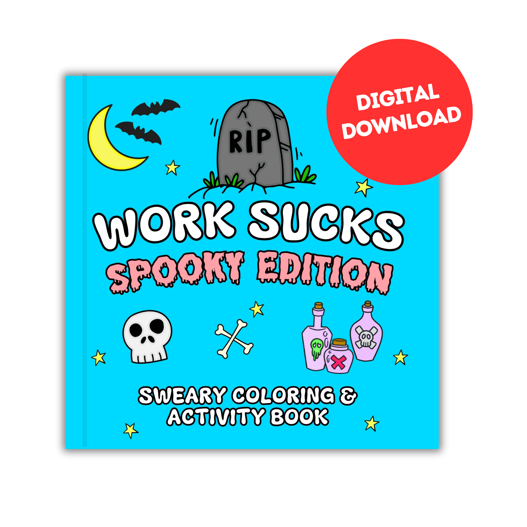 Work Sucks Spooky Edition (Vol 1 & 2) Sweary Coloring & Activity Book ...