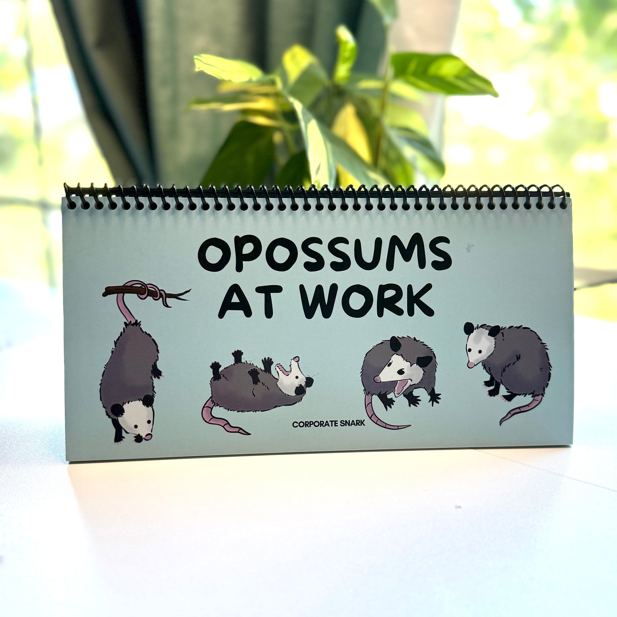 Opossums At Work Desk Sign – Corporate Snark
