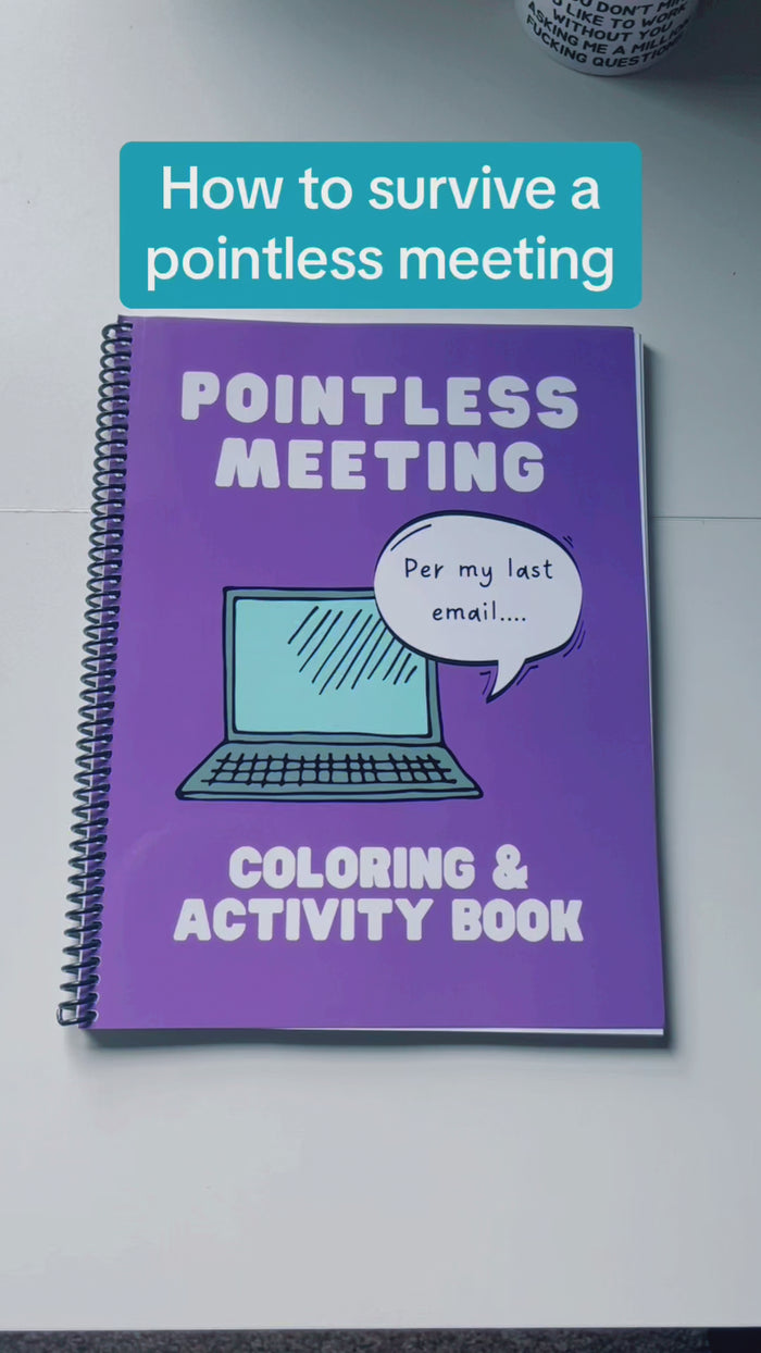 Pointless Meeting Coloring And Activity Book – Corporate Snark